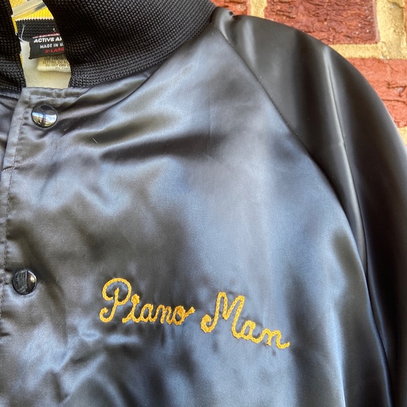 Hilton | Jackets & Coats | Vintage Satin Sz Xl Piano Man Jacket | Poshmark